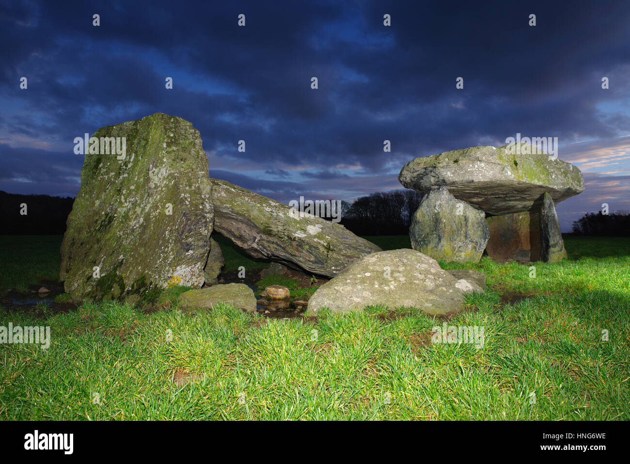Presaddfed Burial Chamber Stock Photo - Alamy