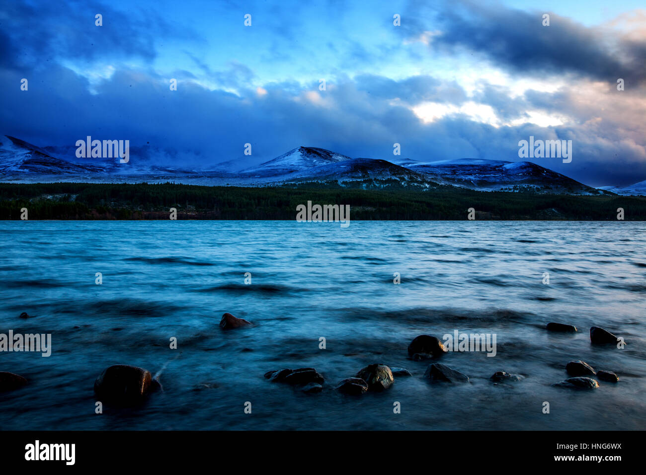 Loch Morlich Winter Stock Photo - Alamy
