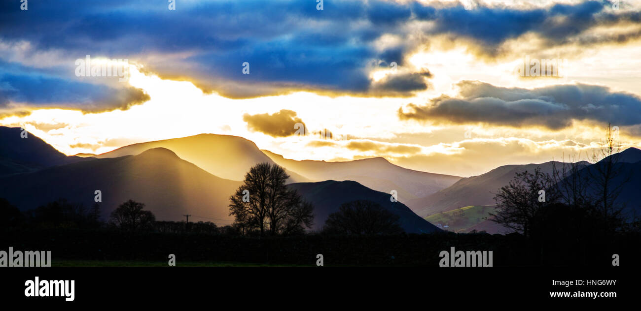 Sunset Castlerigg Cumbria Stock Photo - Alamy