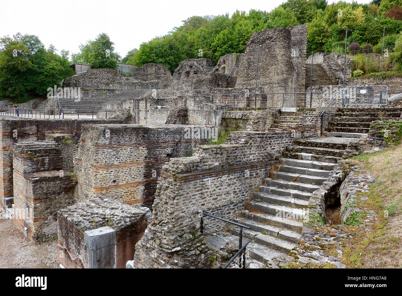 General view of amphitheater of Lyon France. Horizontal composition ...