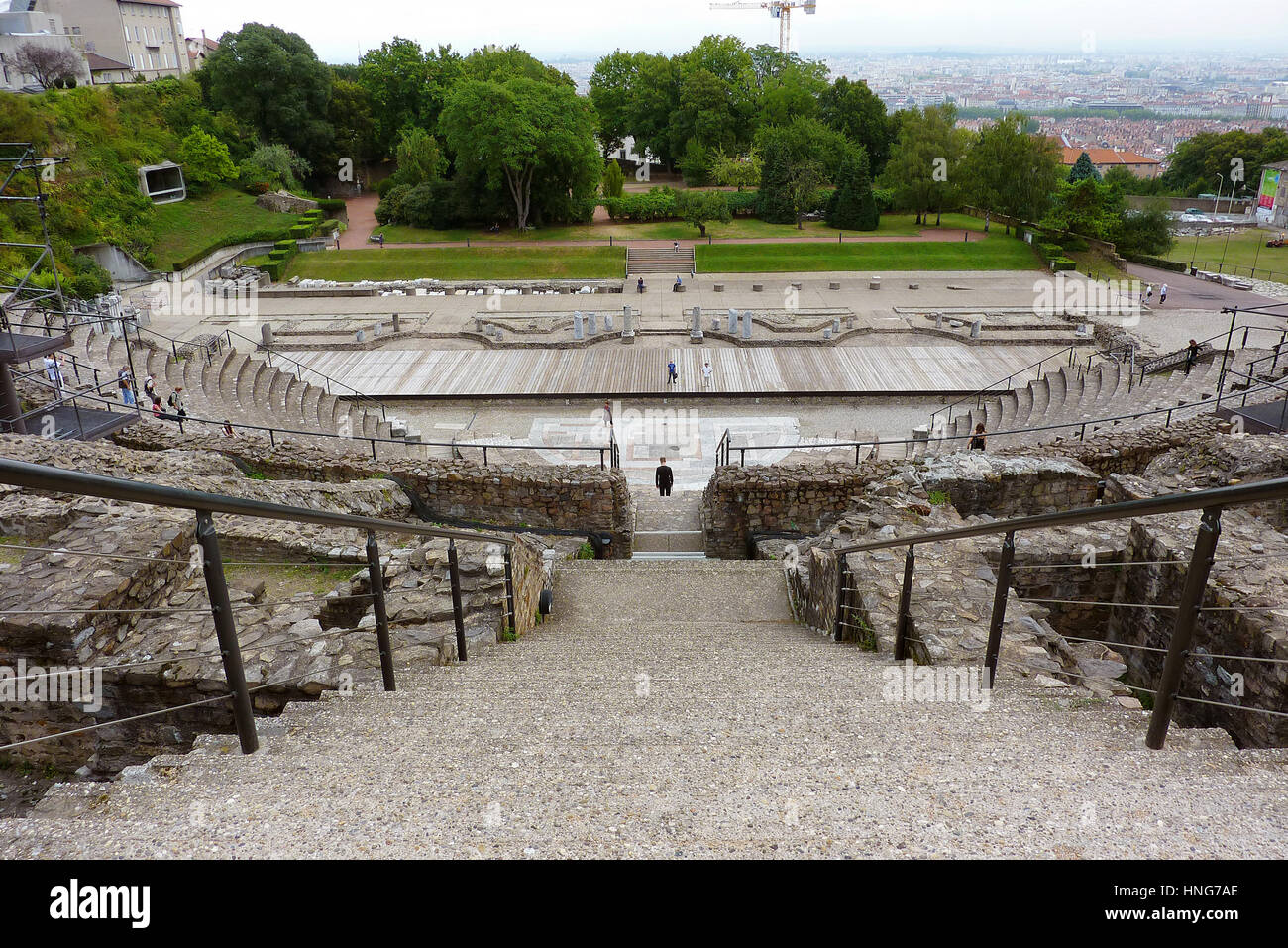 High angle view steps amphitheater hi-res stock photography and images ...