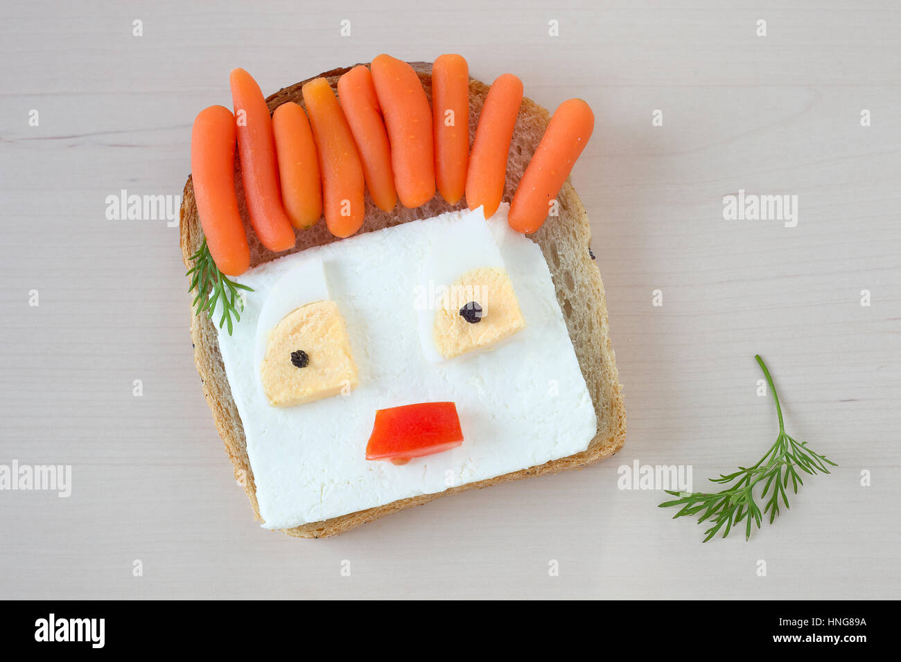 Funny sandwich with face Stock Photo - Alamy