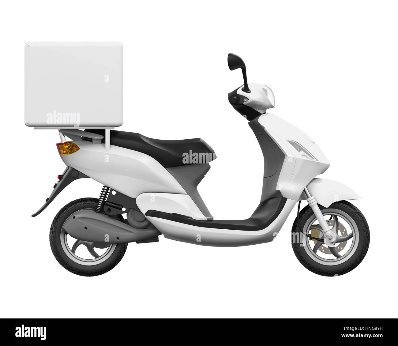 Motorcycle Delivery Box Isolated Stock Photo - Alamy