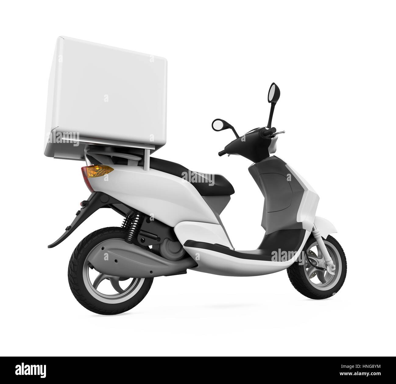 Motorcycle Delivery Box Isolated Stock Photo - Alamy
