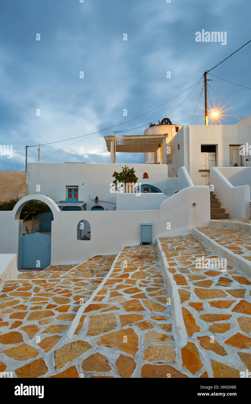 Architecture in Chora village on Anafi island in Greece Stock Photo - Alamy