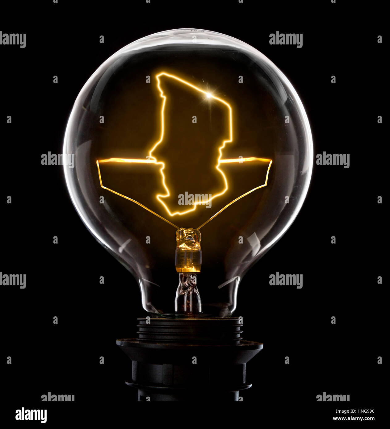 Chad country profile map hi-res stock photography and images - Alamy