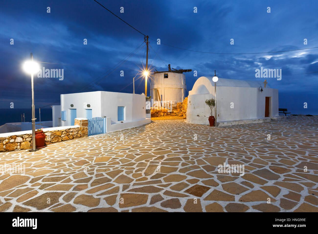 Architecture in Chora village on Anafi island in Greece Stock Photo - Alamy