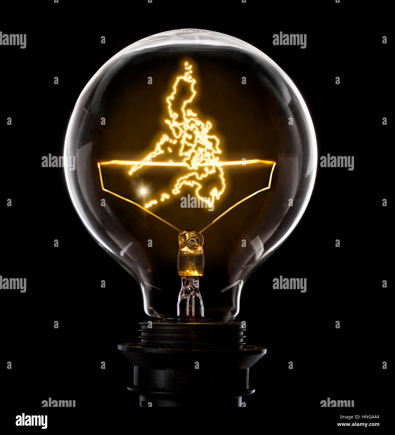 Philippines map silhouette hi-res stock photography and images - Alamy