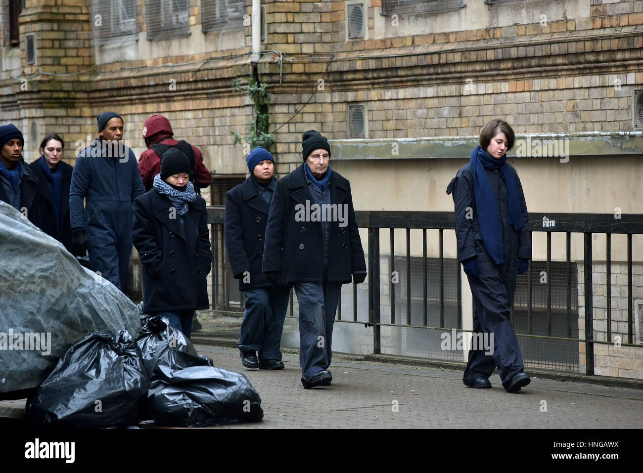 DOCTOR WHO series ten being filmed in Cardiff Bay Stock Photo - Alamy