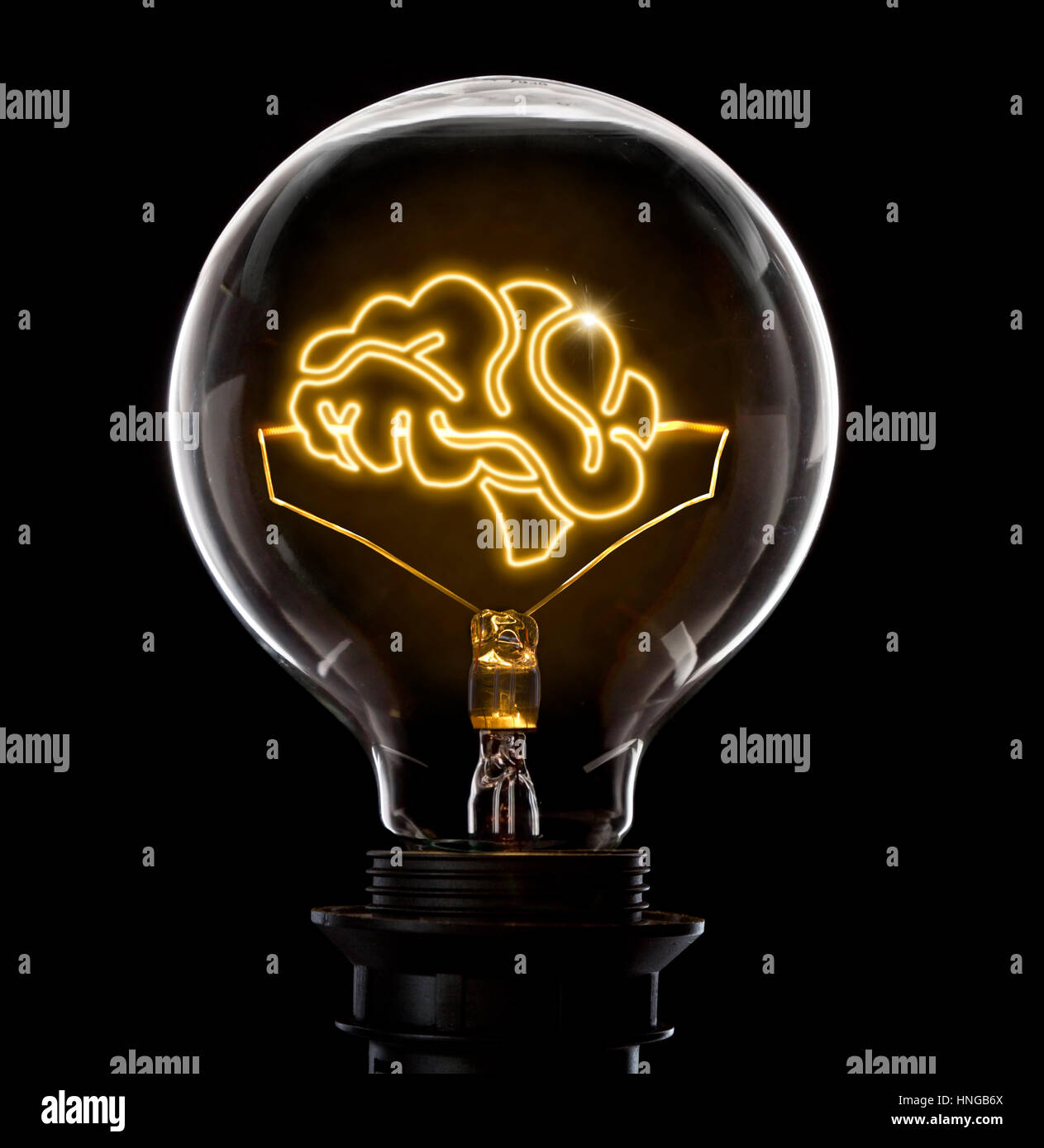 Lightbulb brain hi-res stock photography and images - Alamy