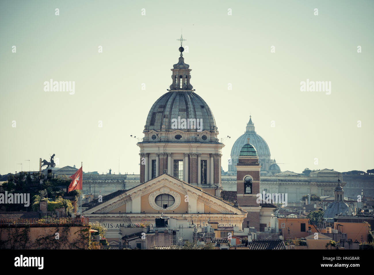 Dome of Rome historic architecture closeup, Italy Stock Photo - Alamy