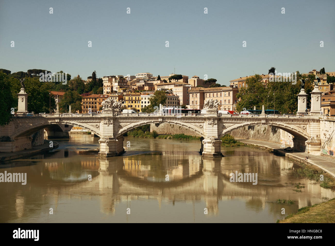 River Tiber and Rome ancient architecture, Italy Stock Photo - Alamy
