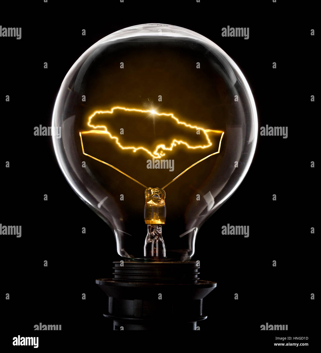 Jamaica light map hi-res stock photography and images - Alamy