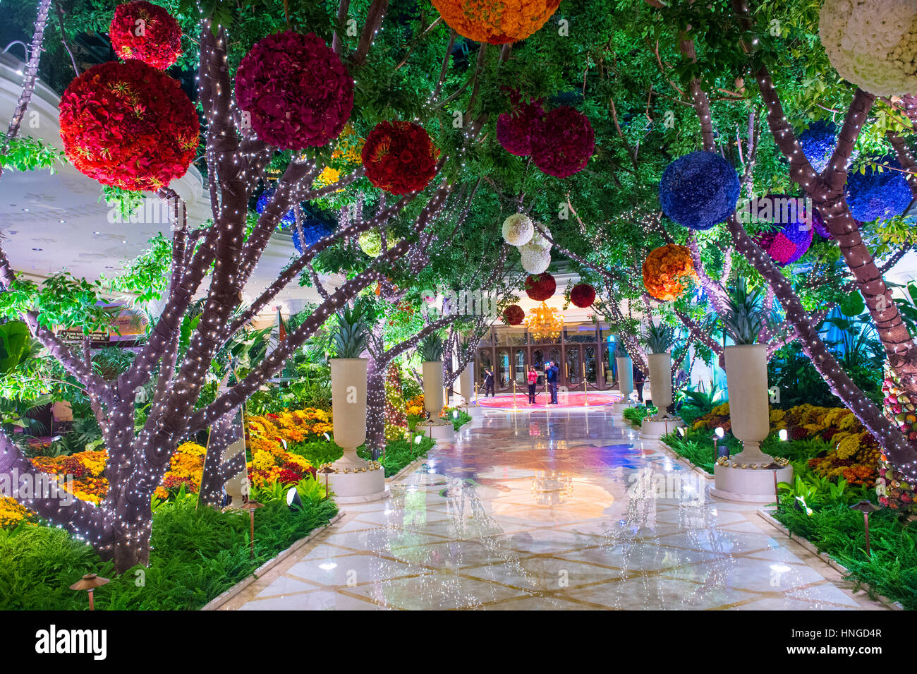 The the interior of Wynn Hotel and casino in Las Vegas. The hotel has ...