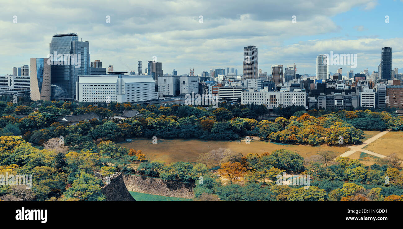 Osaka urban city park rooftop view. Japan Stock Photo - Alamy