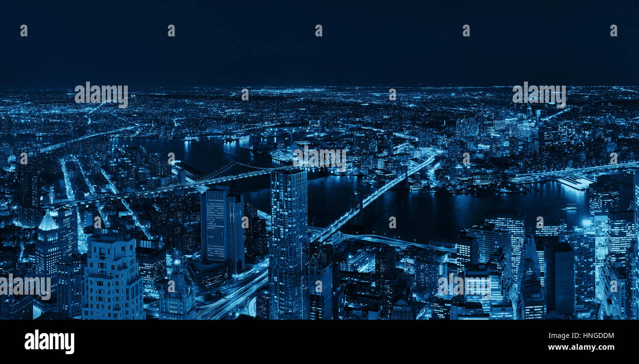 Rooftop night panorama view hi-res stock photography and images - Alamy