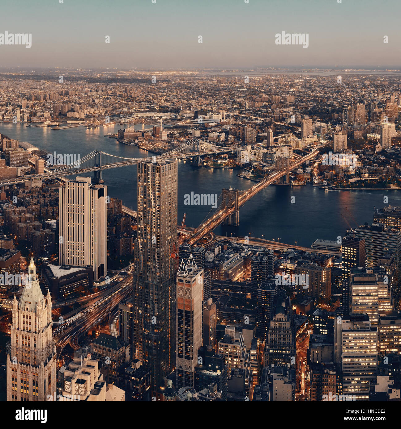 Brooklyn rooftop view hi-res stock photography and images - Alamy