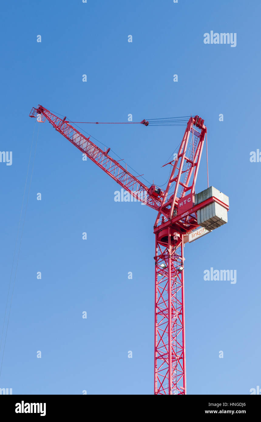 Blue construction crane hi-res stock photography and images - Alamy