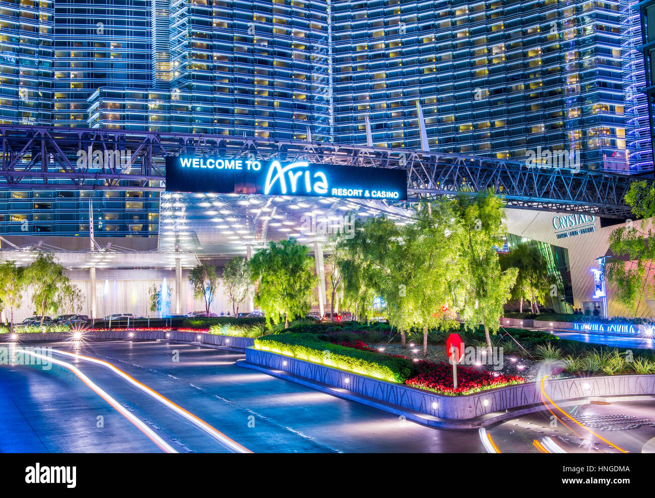 Aria resort sign hi-res stock photography and images - Alamy