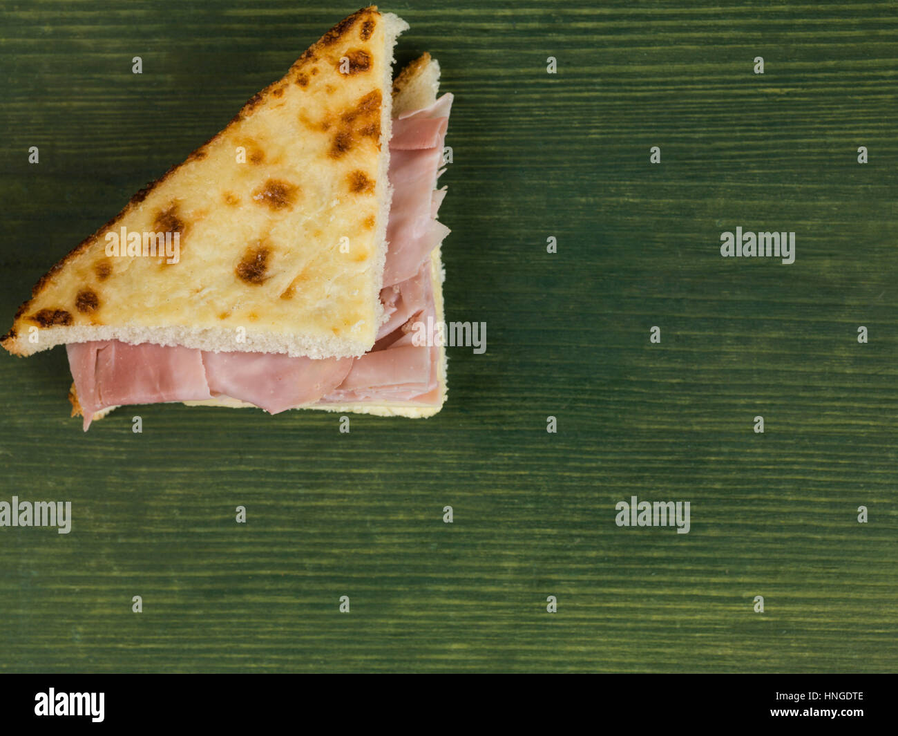 Cheese and Ham Toasted White Bread Sandwich Stock Photo - Alamy