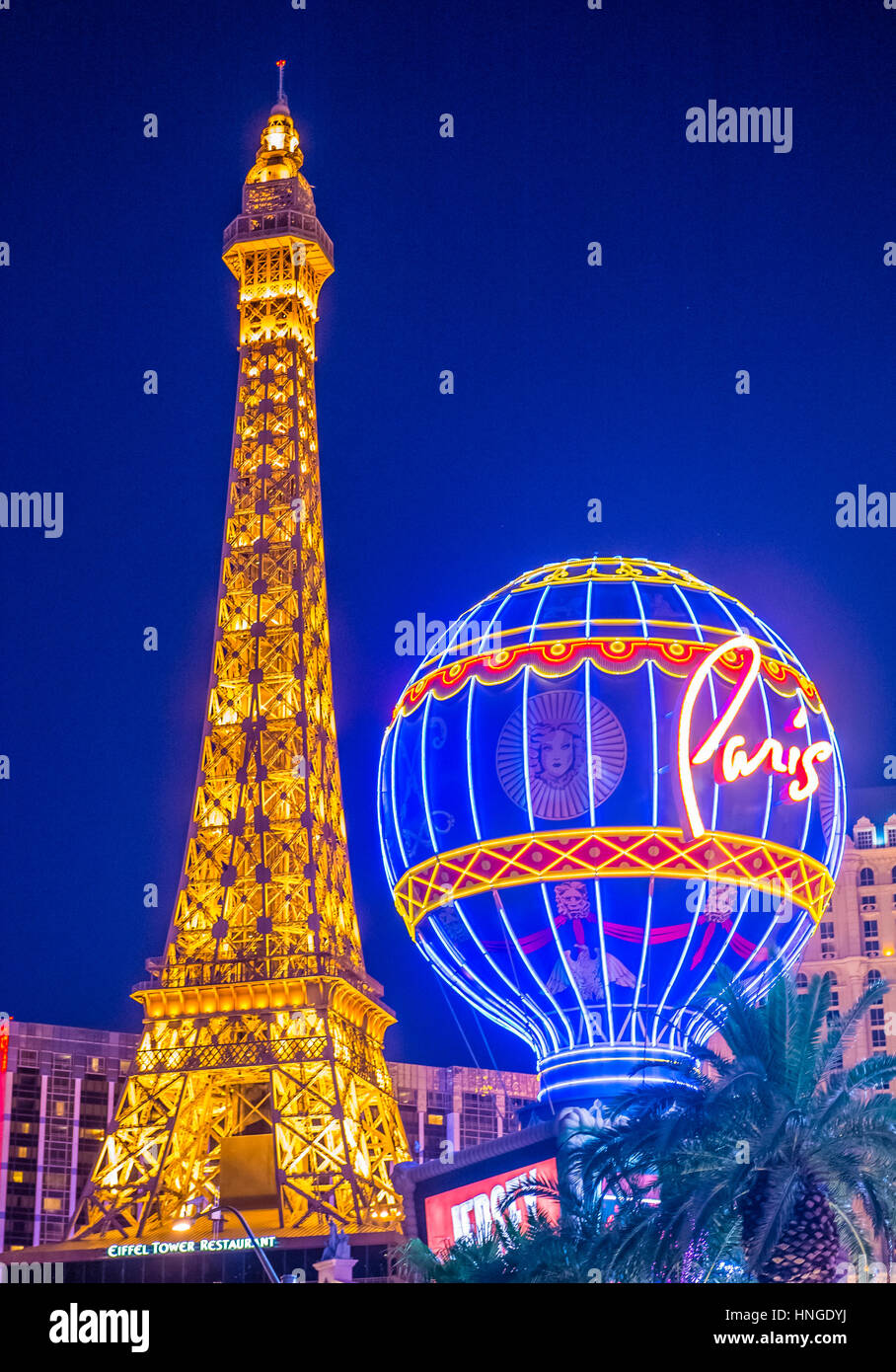 The Paris Las Vegas hotel and casino in Las Vegas.The hotel includes a half scale, 541-foot (165 ...