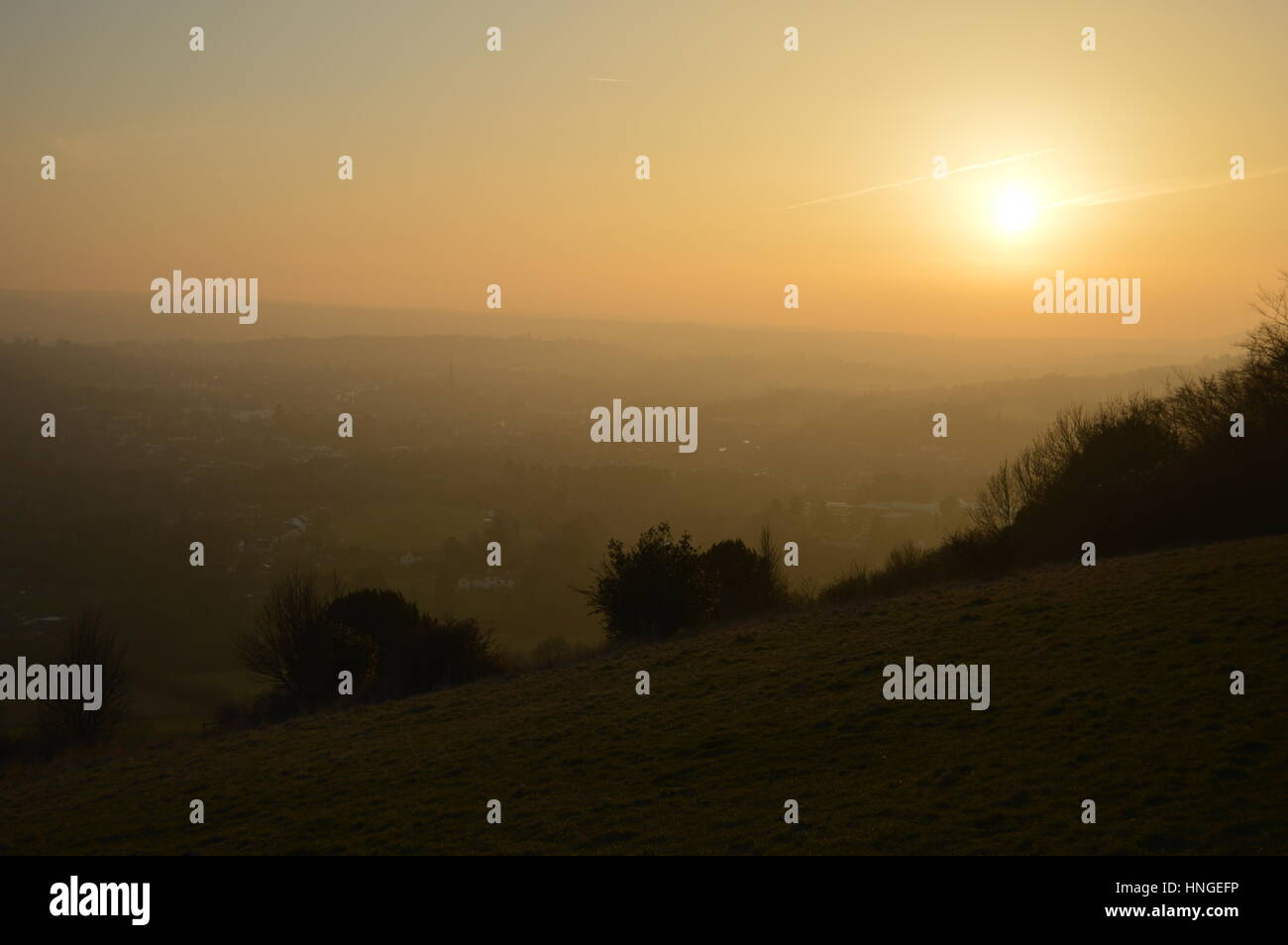 Box hill surrey sunset hi-res stock photography and images - Alamy