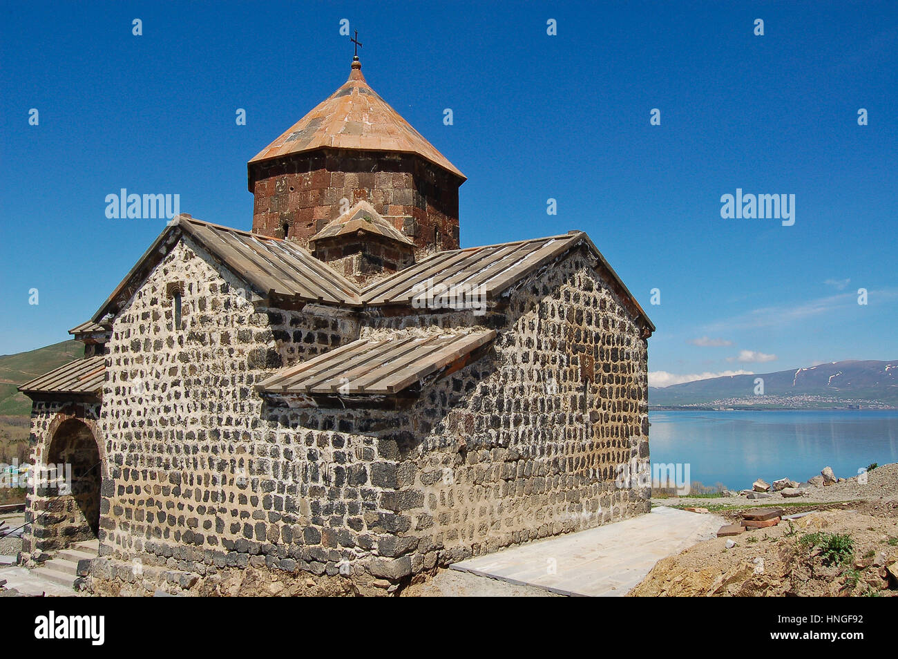 Sevanavank and lake Sevan Stock Photo - Alamy