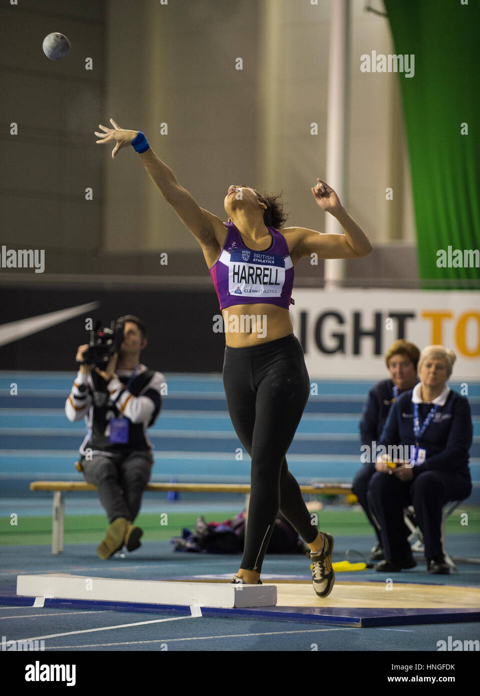 Women's Shot Put, British Athletics Indoor Team Trials 2017 Stock Photo ...