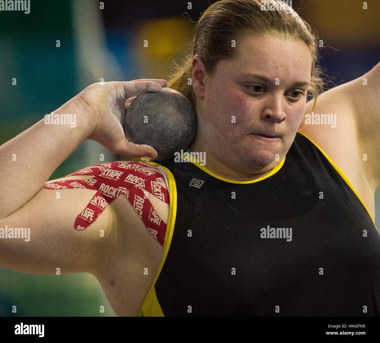 Women's Shot Put, British Athletics Indoor Team Trials 2017 Stock Photo ...