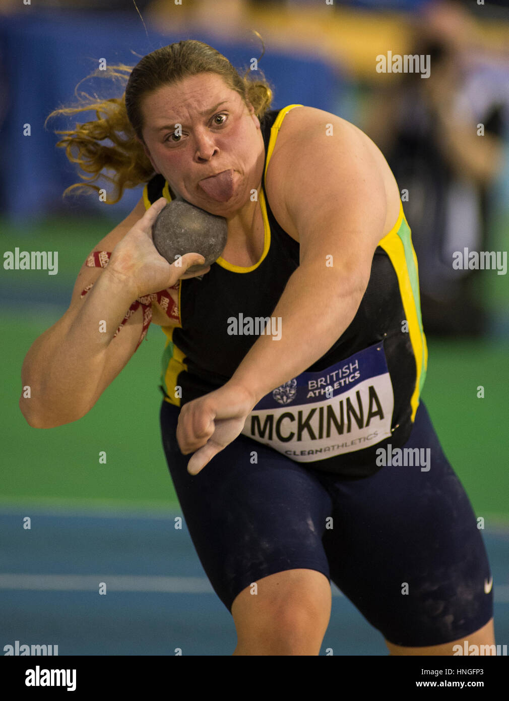 Women's Shot Put, British Athletics Indoor Team Trials 2017 Stock Photo ...