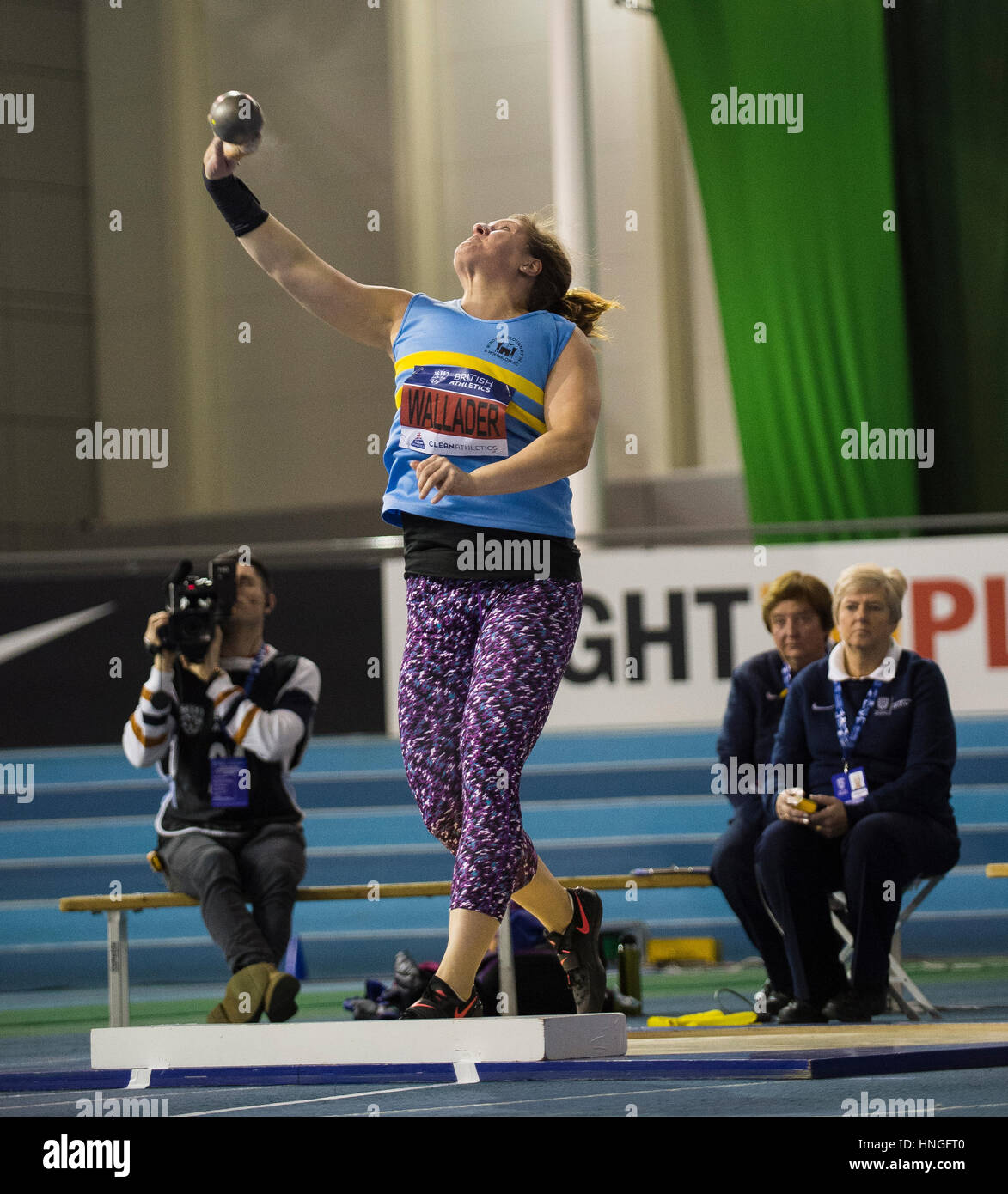 Women's Shot Put, British Athletics Indoor Team Trials 2017 Stock Photo ...