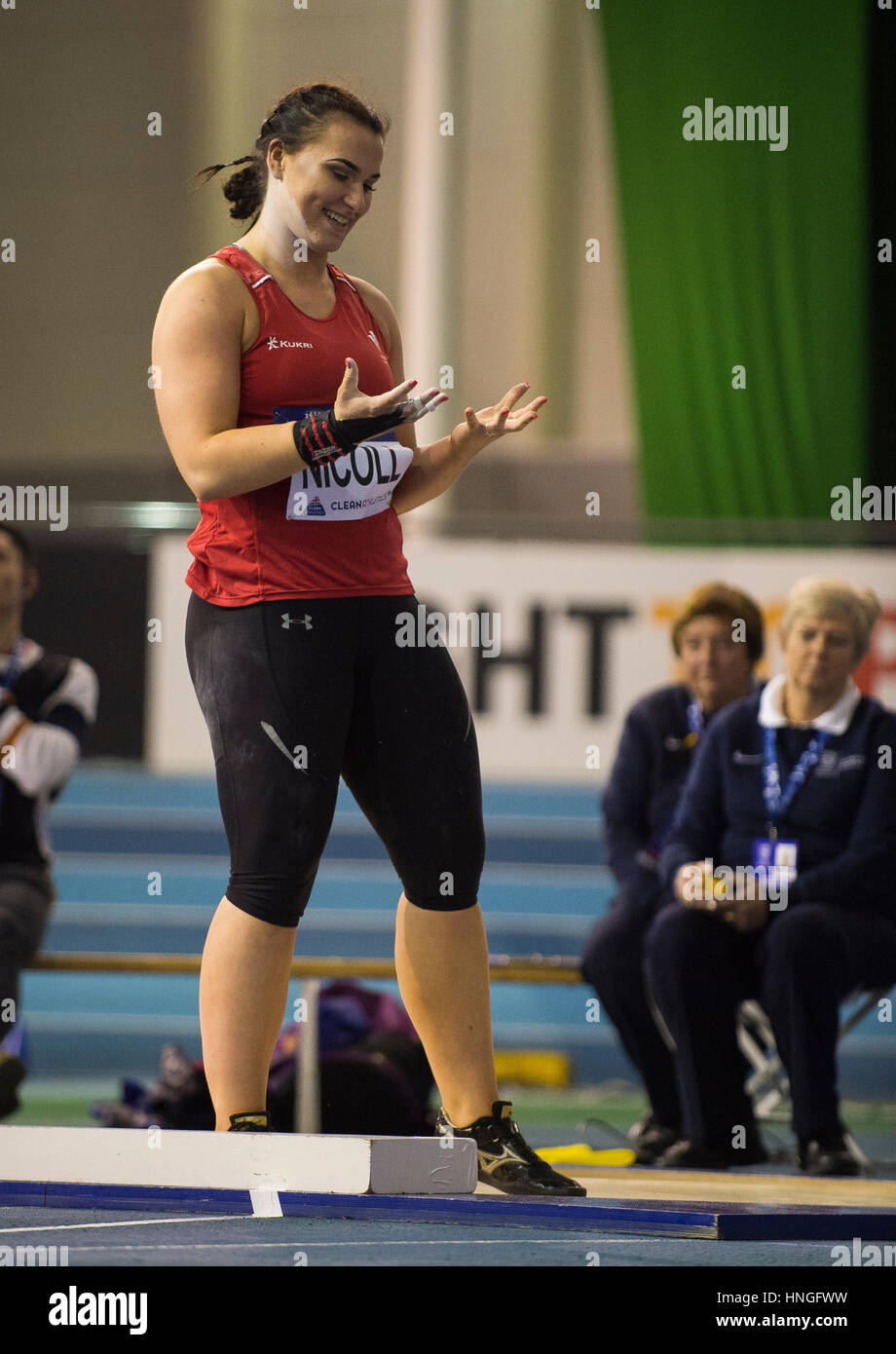 Women's Shot Put, British Athletics Indoor Team Trials 2017 Stock Photo ...