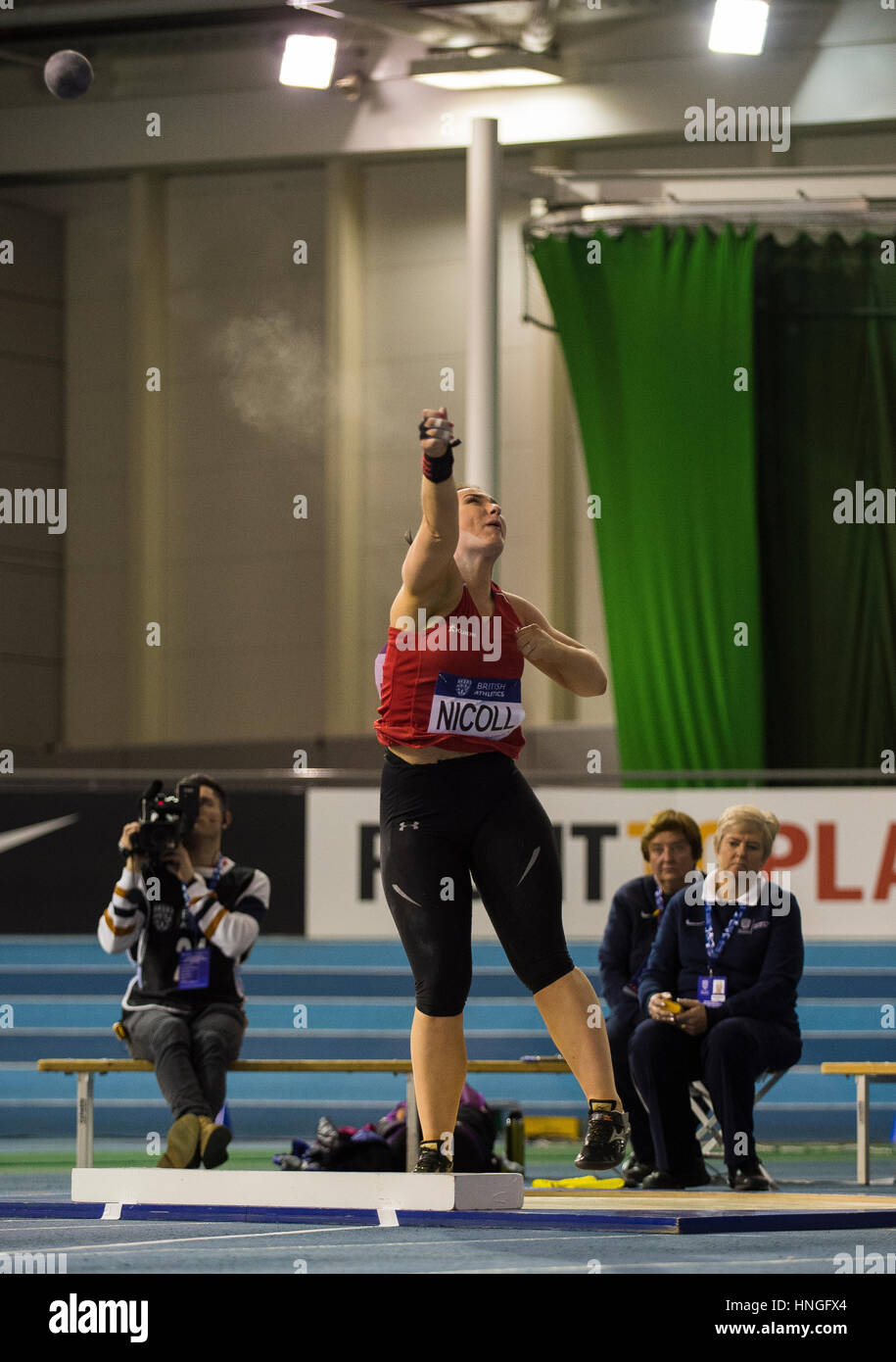 Women's Shot Put, British Athletics Indoor Team Trials 2017 Stock Photo ...