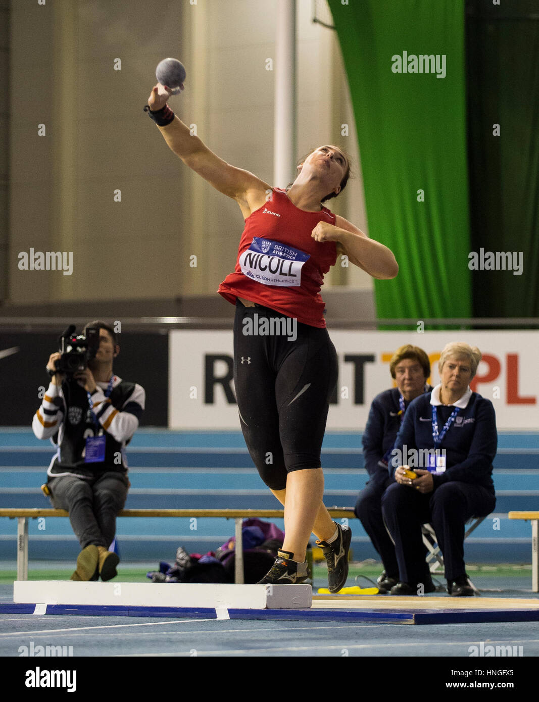 Women's Shot Put, British Athletics Indoor Team Trials 2017 Stock Photo ...