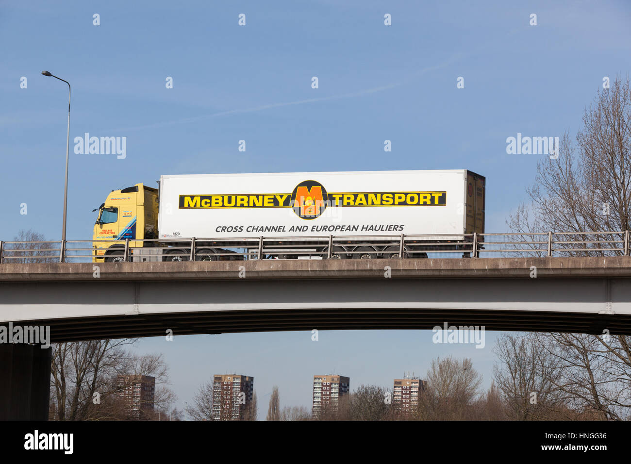 Mcburney transport cross channel and European hauliers truck travelling ...