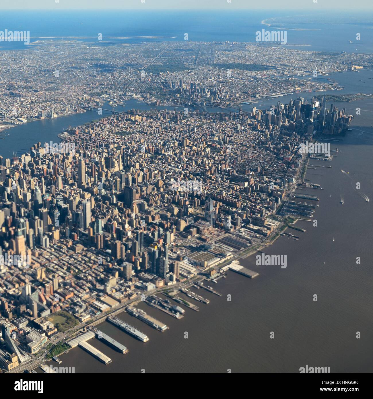 Aerial view of New York City Stock Photo - Alamy