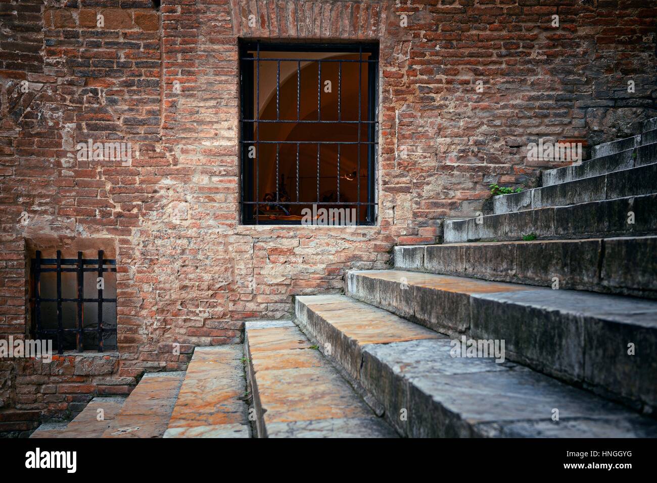 Old window with stairs hi-res stock photography and images - Alamy