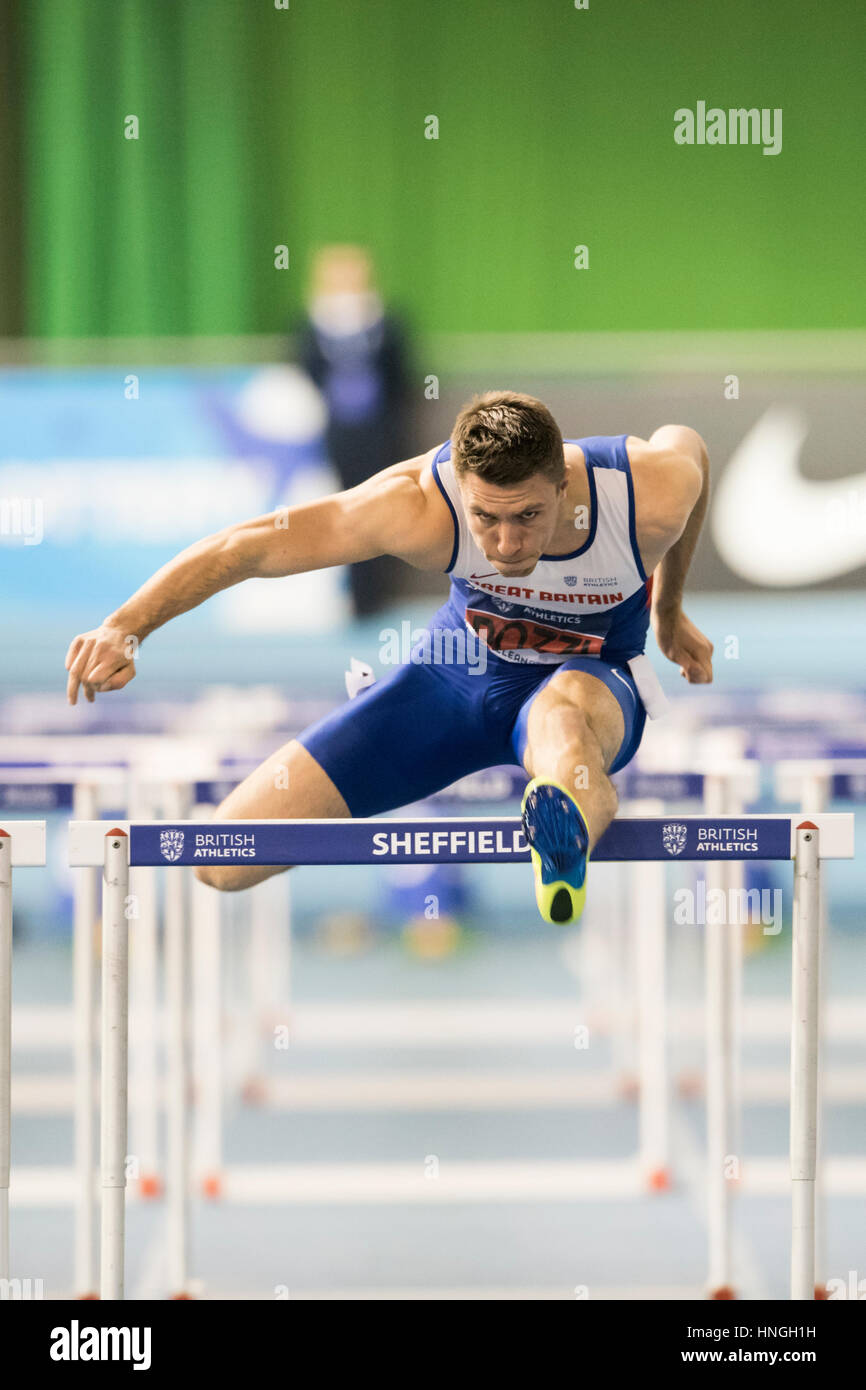 Andrew Pozzi wins the 60m hurdles final at the British Athletics Indoor ...