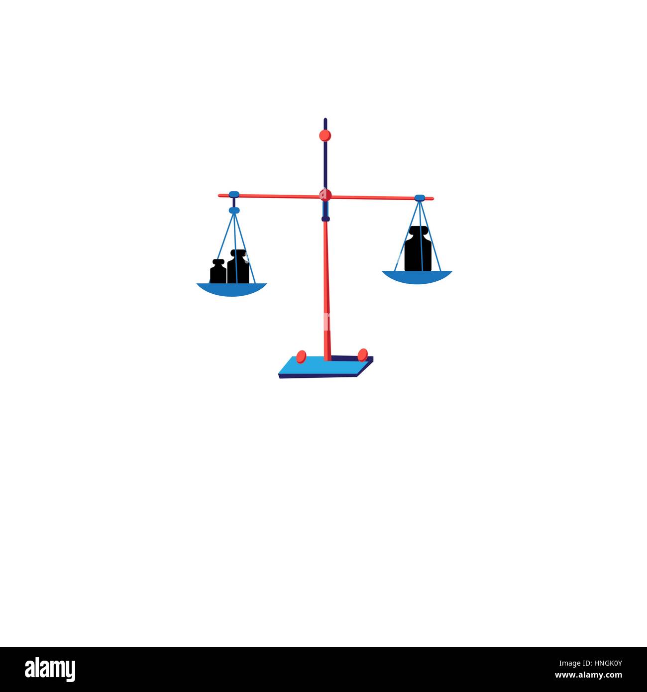 Vector symbol of balance with weights on white background Stock Vector ...