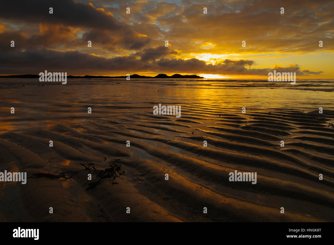 Sunset at Rhosneigr Beach, Anglesey Stock Photo - Alamy