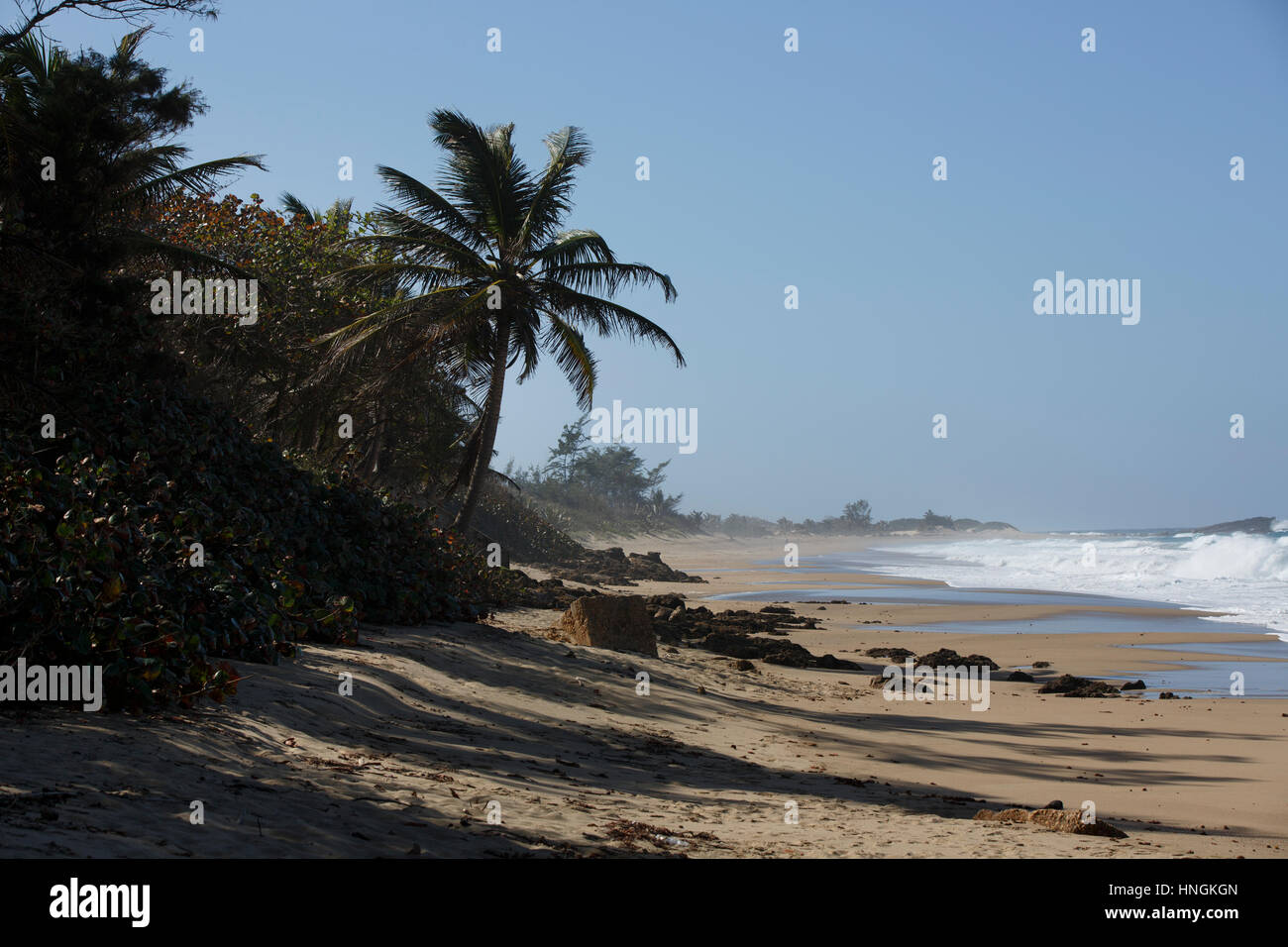Deserted tropical beach in northwest Puerto Rico Stock Photo - Alamy