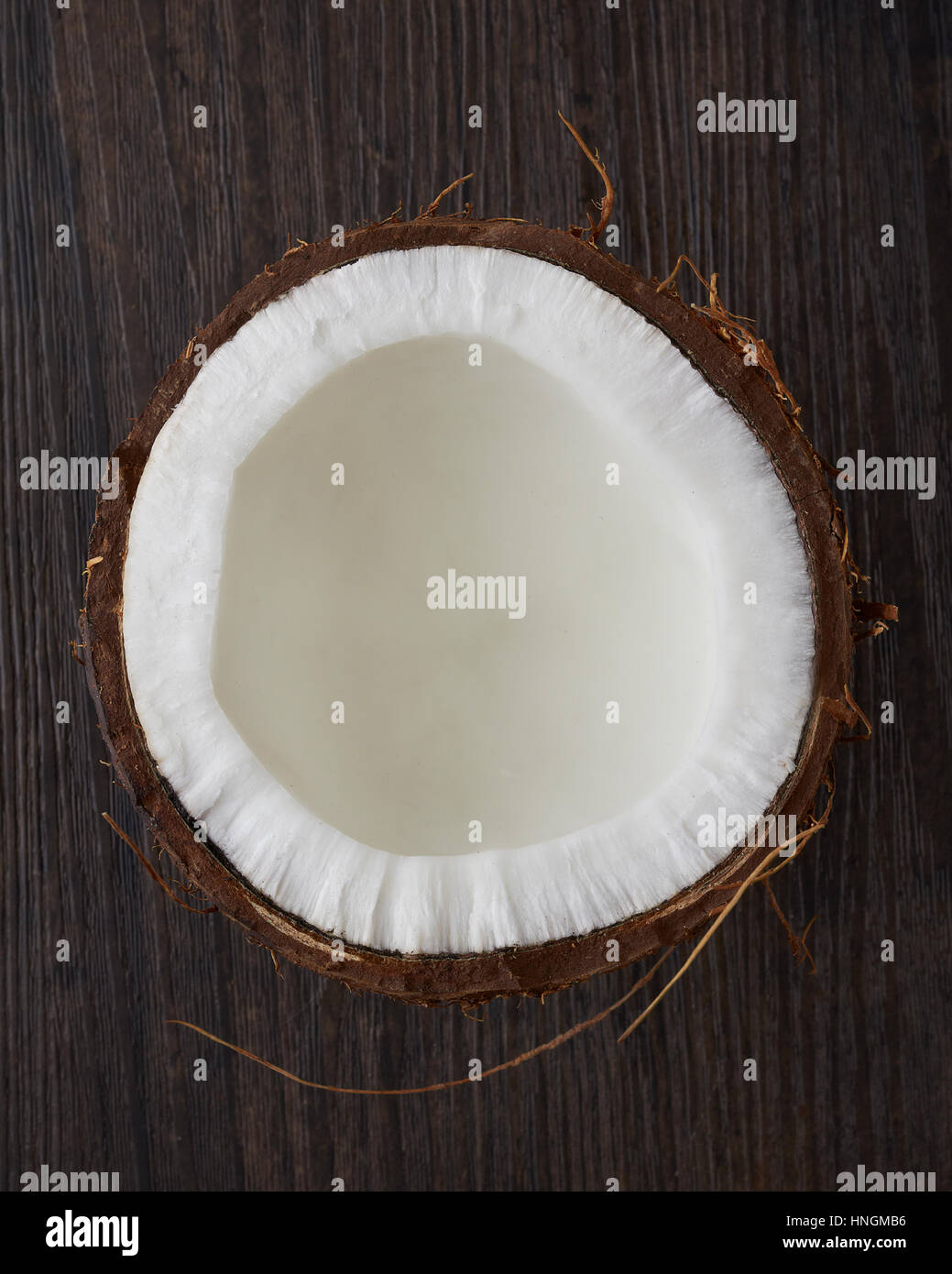 Half fresh coconut close hi-res stock photography and images - Alamy