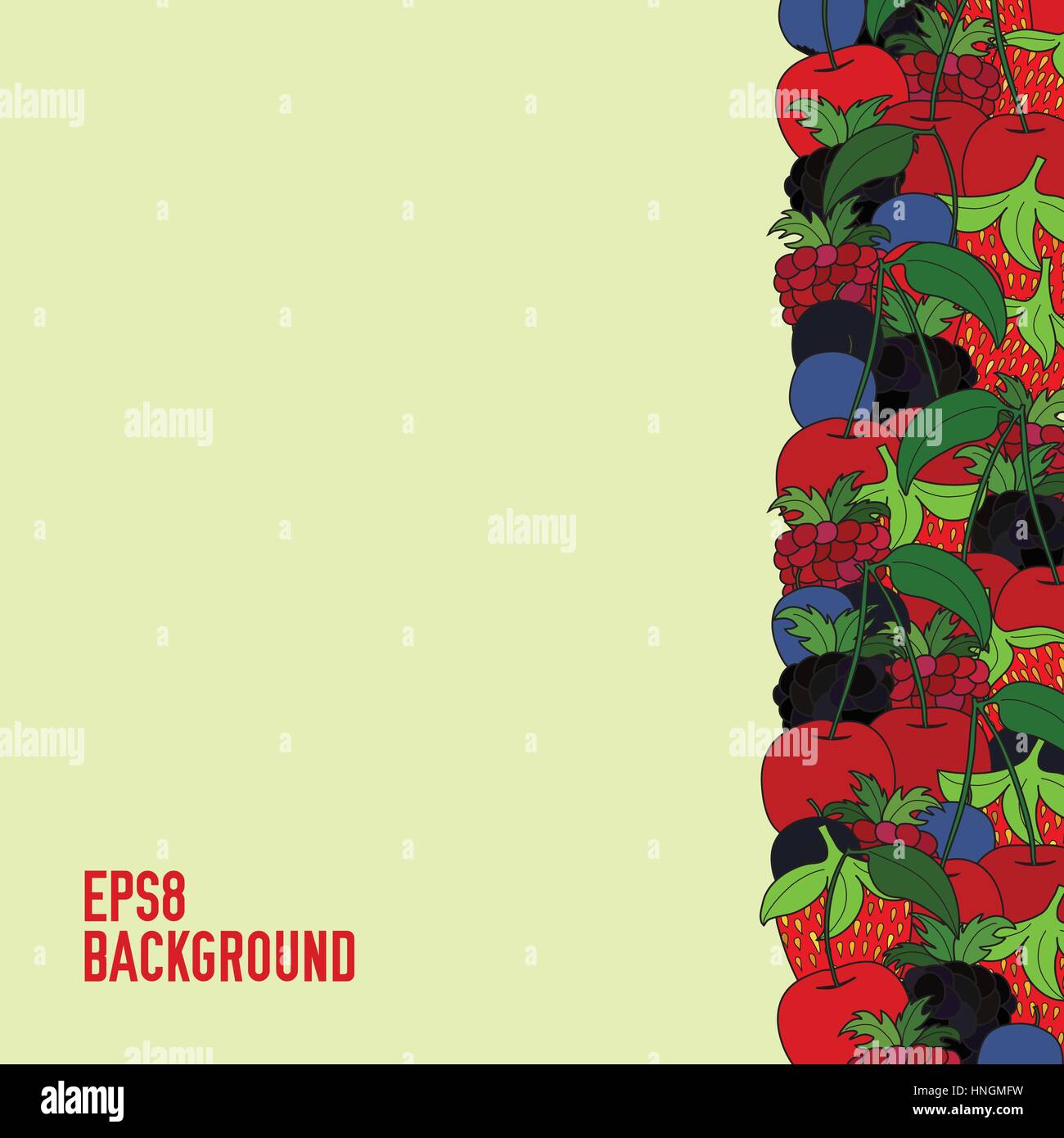 abstract doodle berry background Stock Vector Image & Art - Alamy