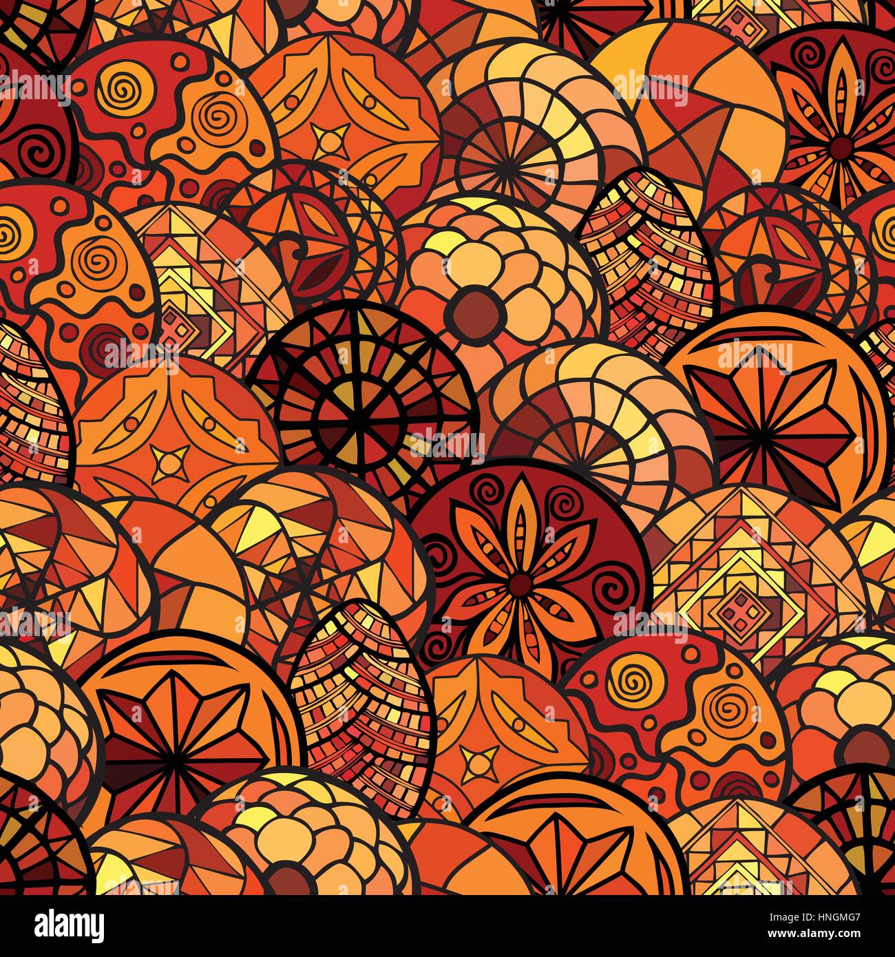 hand drawn ethnic seamless pattern Stock Vector Image & Art - Alamy