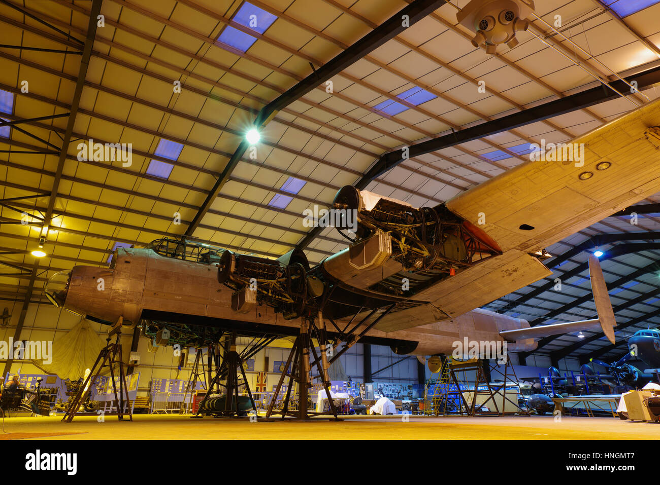 Avro Lancaster B.VII Just Jane, surface Paint removed for inspection of ...