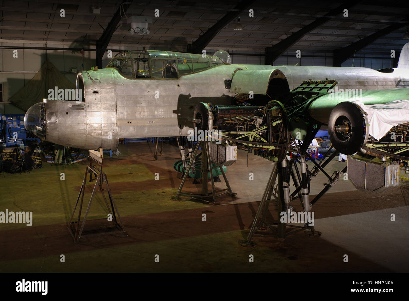 Avro Lancaster B.VII Just Jane, surface Paint removed for inspection of ...
