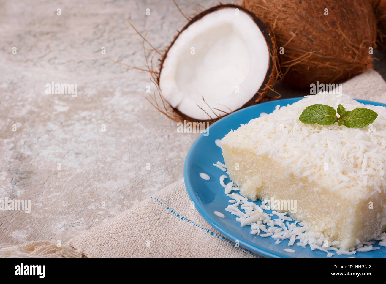Brazilian traditional dessert: sweet couscous (tapioca) pudding (cuscuz ...