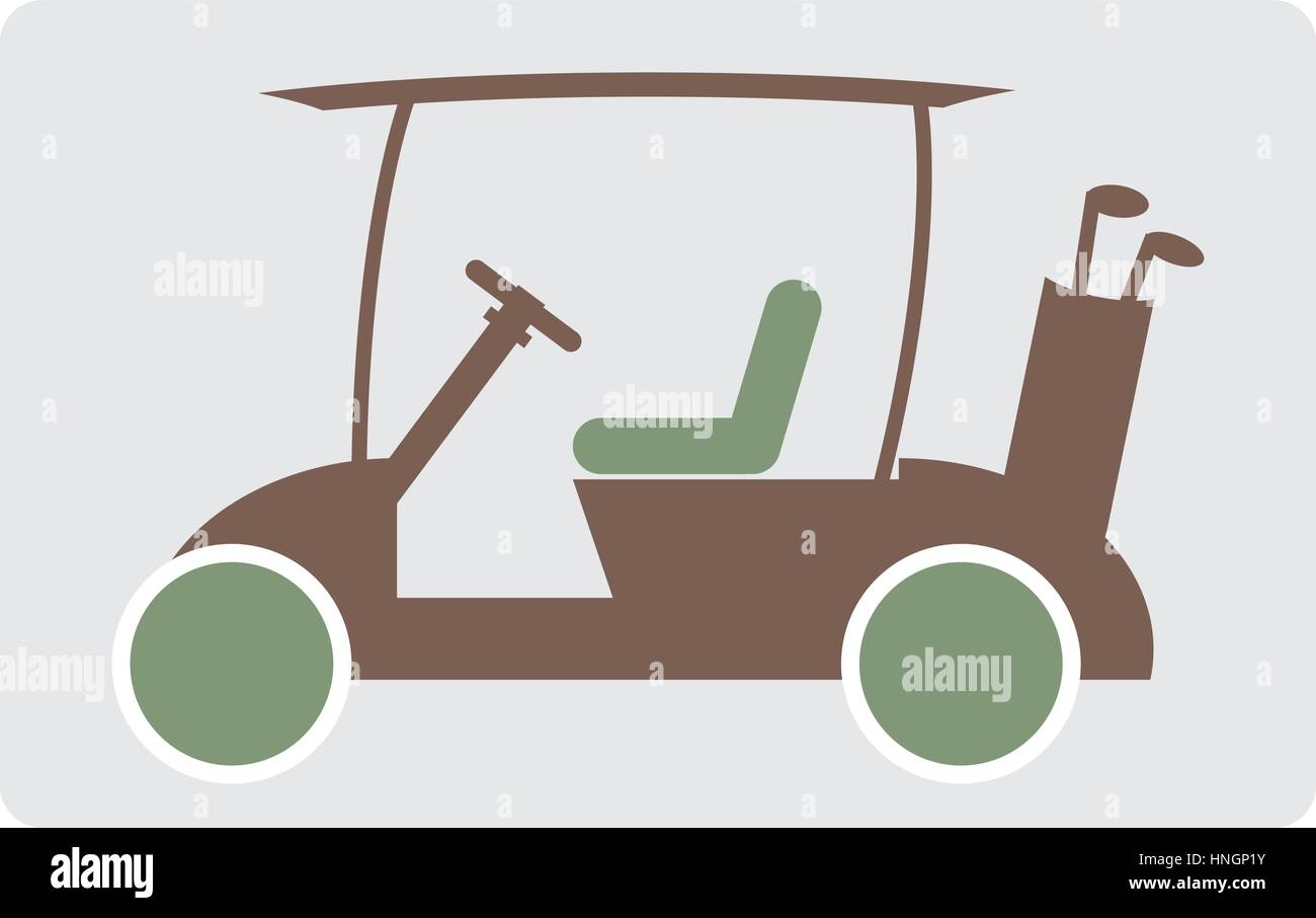 Golf cart or golf car icon vector illustration Stock Vector Image & Art ...