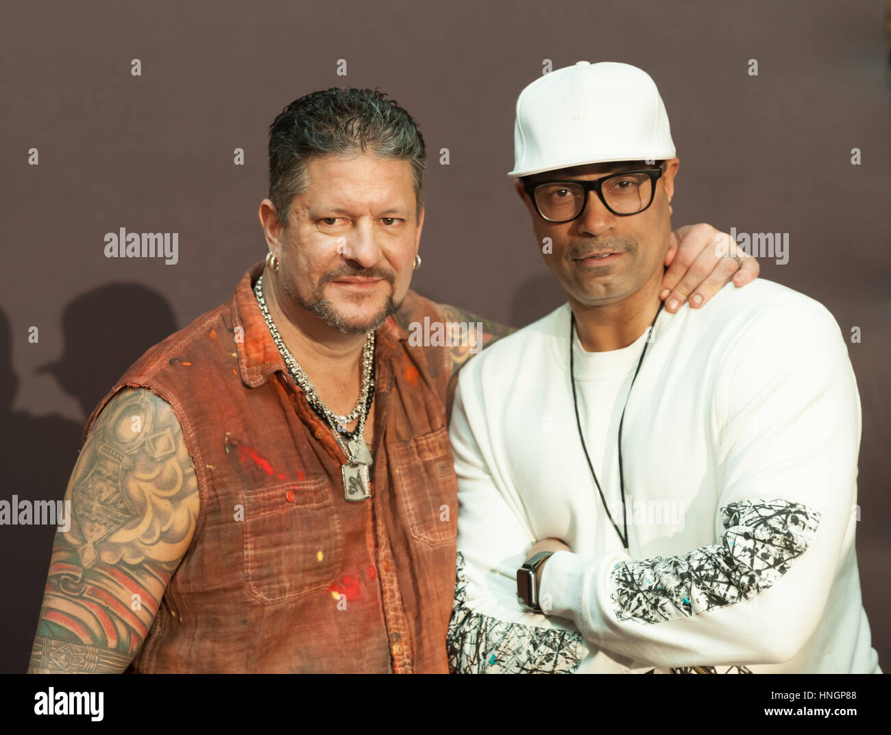 New York, NY USA - February 11, 2017: Artist Greg Polisseni & Peter ...