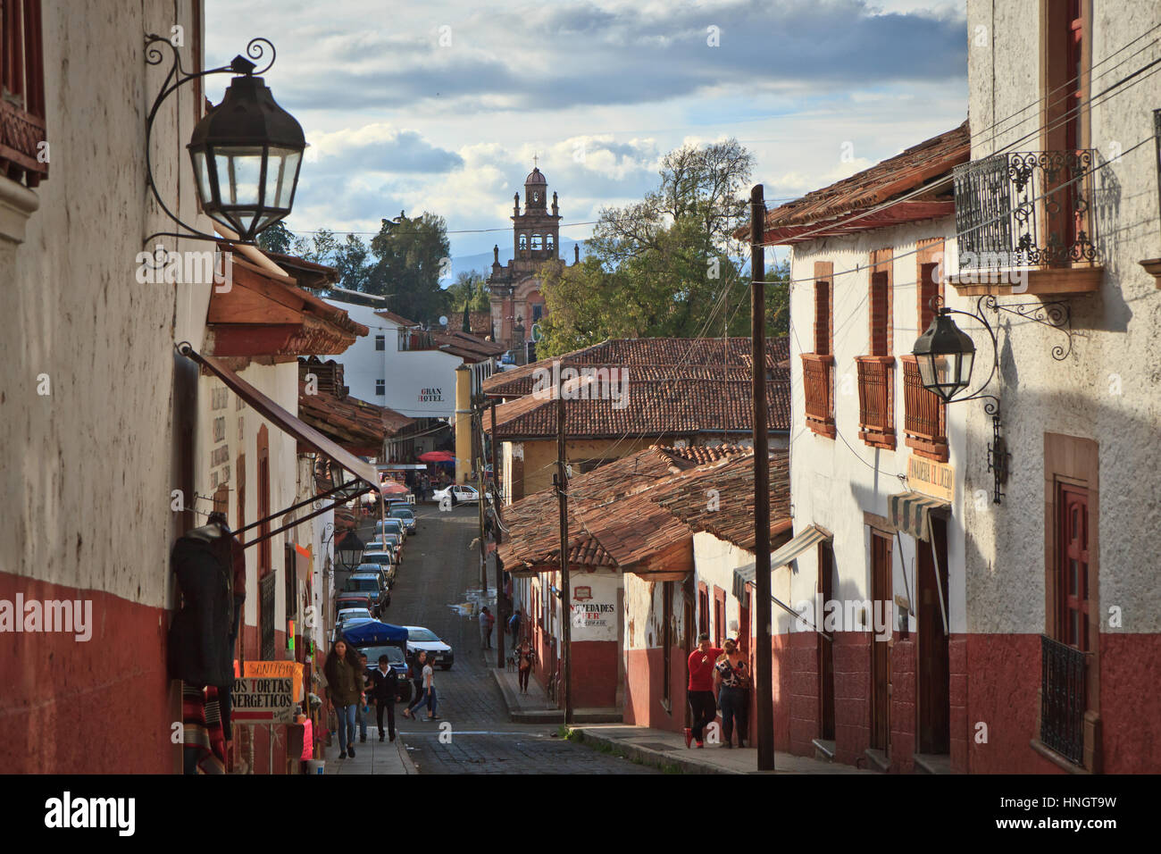 Colonial town Patzcuaro, Mexico Stock Photo - Alamy